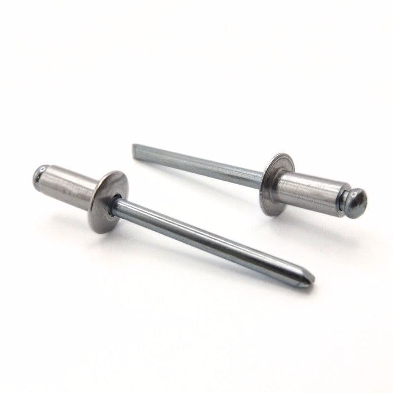 4.8mm x 25mm Blind Pop Rivets - Aluminium / Zinc Plated Steel