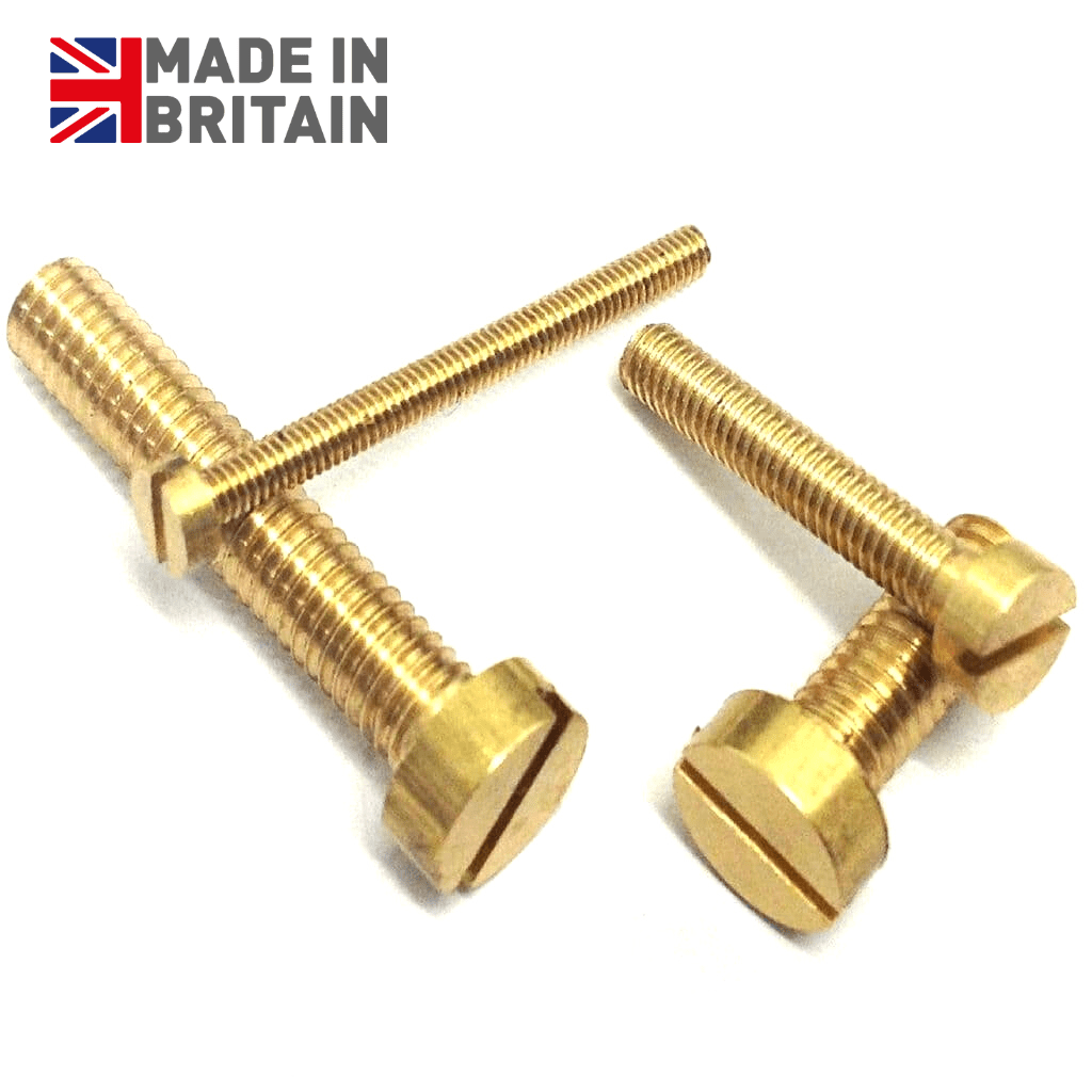 4BA x 1" Slotted Cheese Head Screws (BS 57:1951) - Brass