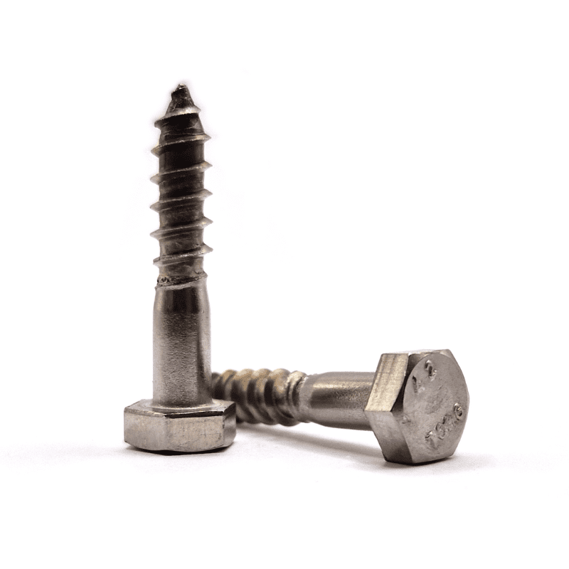 M8 x 160mm Hexagon Coach Screws (DIN 571) - A4 Stainless Steel
