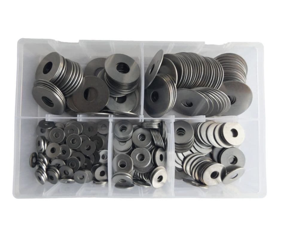 Assorted Penny Washers Metric - A2 Stainless Steel 350pcs
