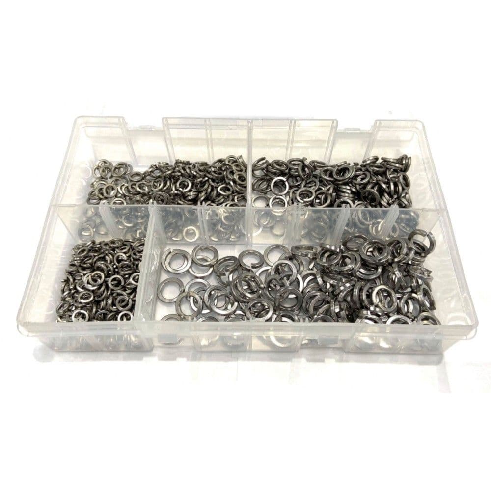 Assorted Spring Washers Metric - A2 Stainless Steel 650pcs