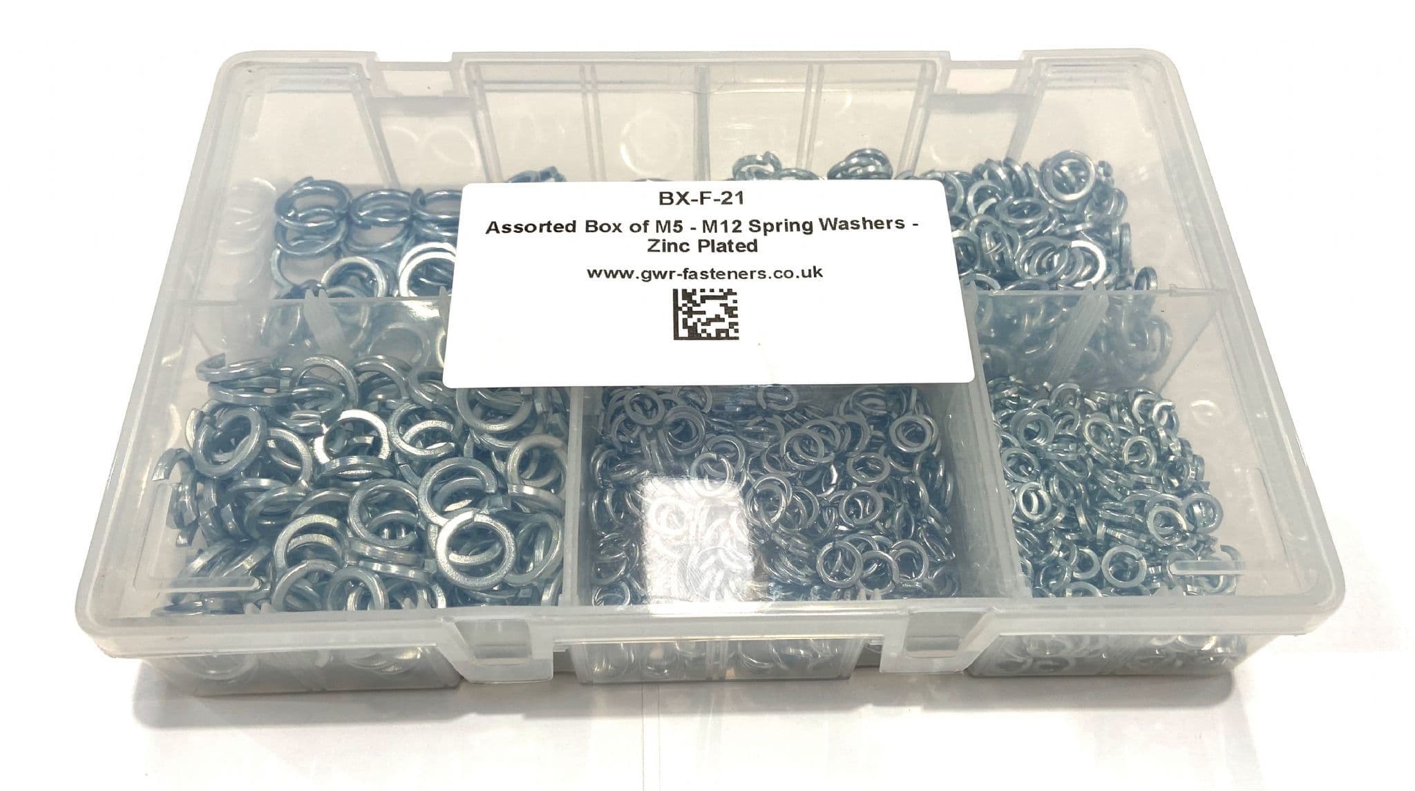 Assorted Spring Washers Metric - Steel Zinc Plated 1000pcs