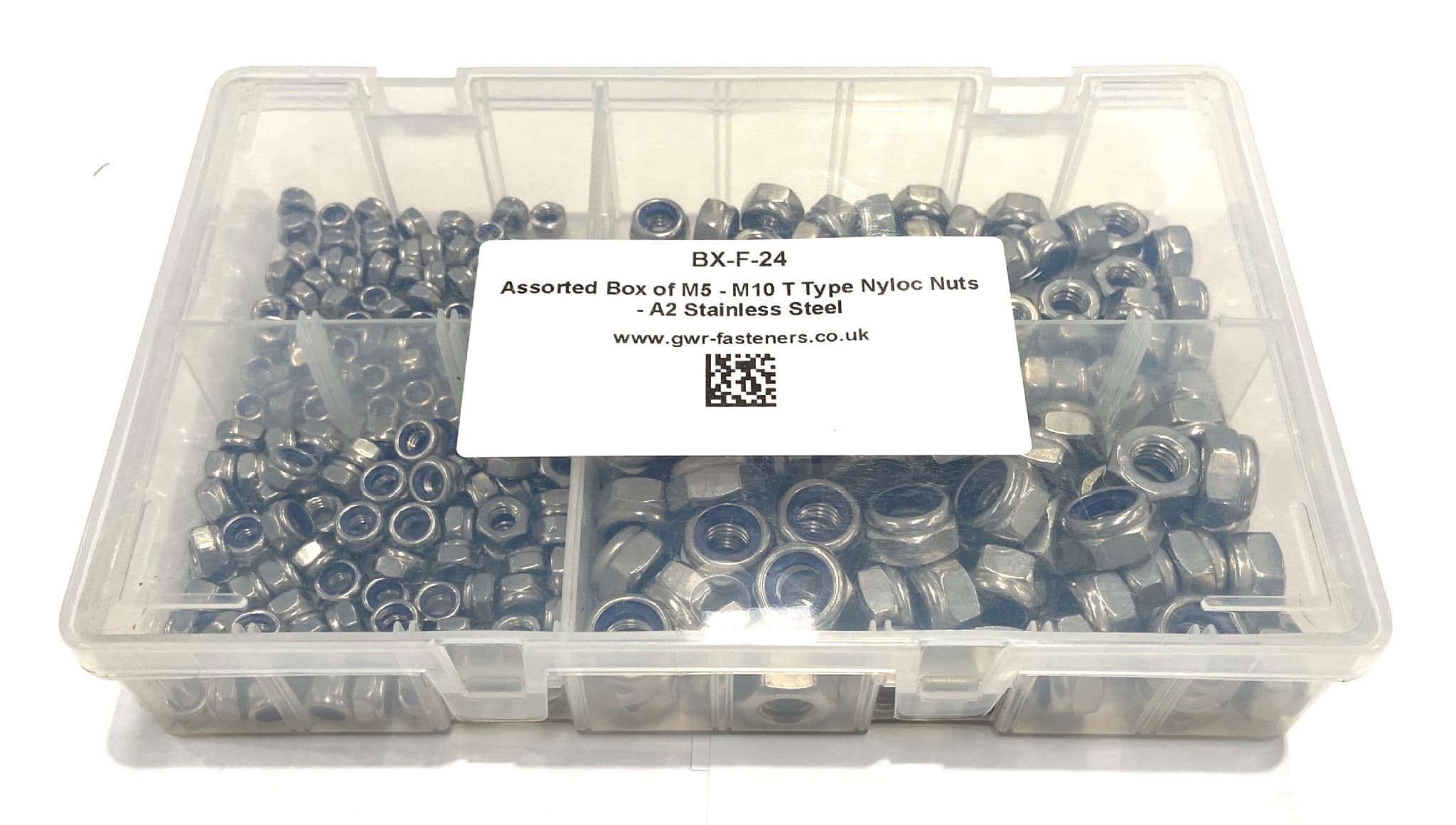Assorted T Type Nyloc Nuts Metric - A2 Stainless Steel 250pcs