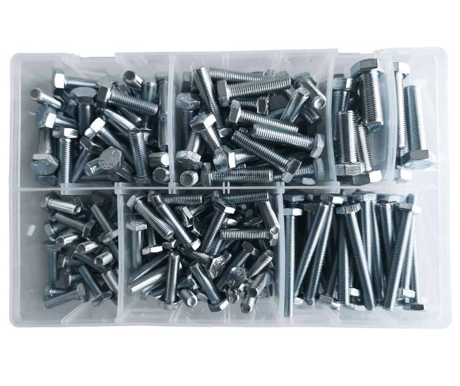 Assorted UNF Setscrews - Steel Zinc Plated 175pcs