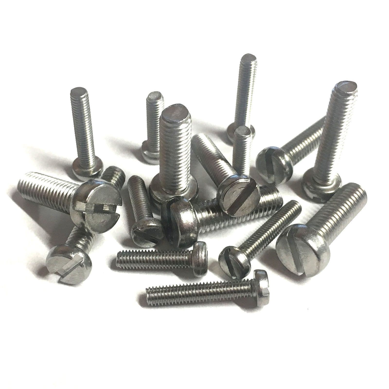 M1.6 x 8mm Slotted Cheese Head Screws (DIN 84) - A2 Stainless Steel