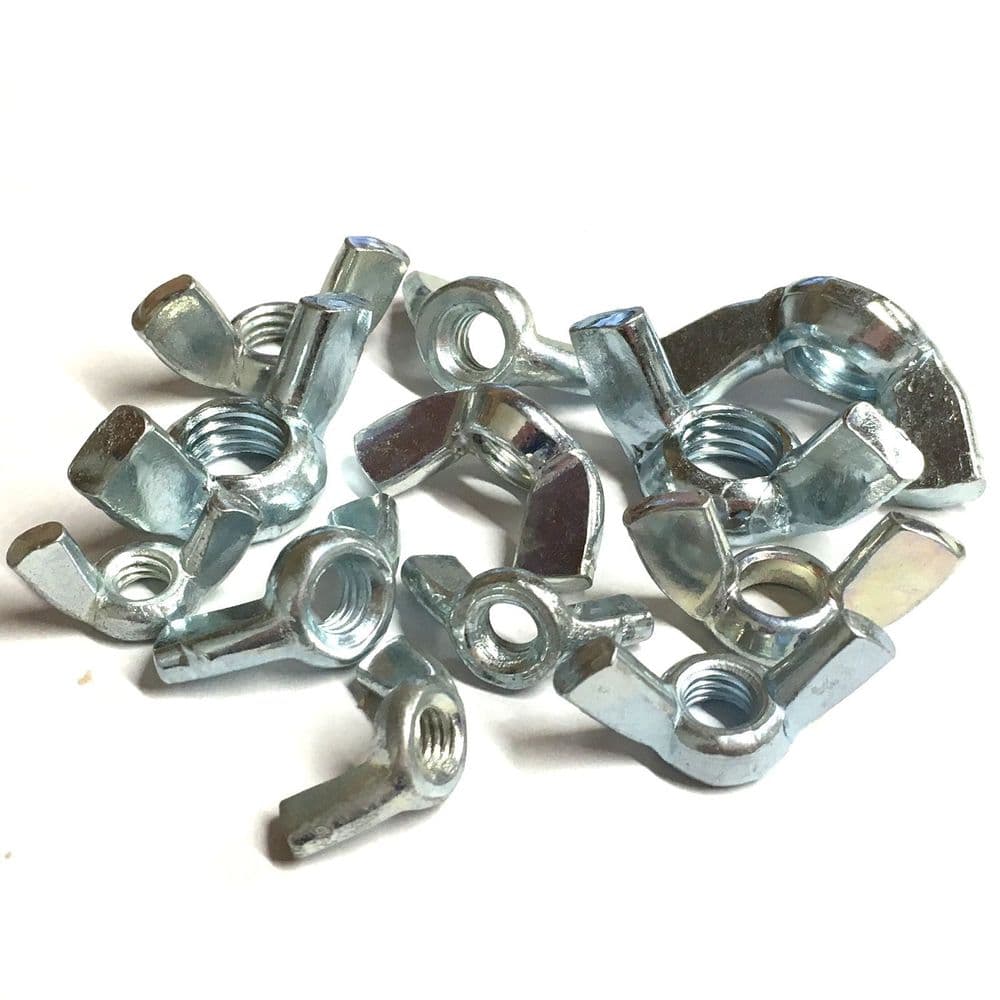 M10 Wing Nuts - Steel Zinc Plated