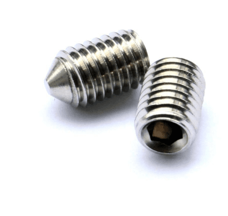 M10 x 12mm Socket Cone Point Grub Screws (DIN 914) - A2 Stainless Steel
