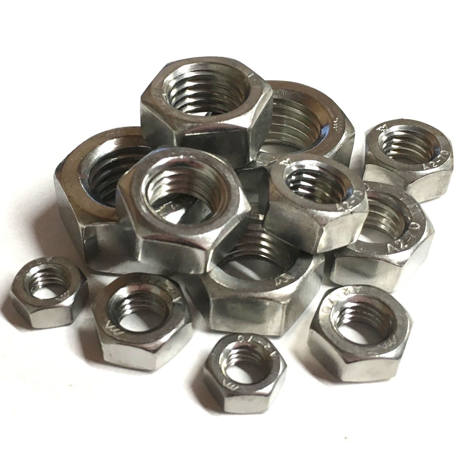 M12 Left Hand Full Nuts (DIN 934) - A2 Stainless Steel
