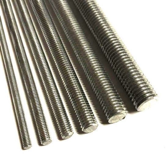 M12 x 1000mm Threaded Bar (DIN 976-1) - Aluminium