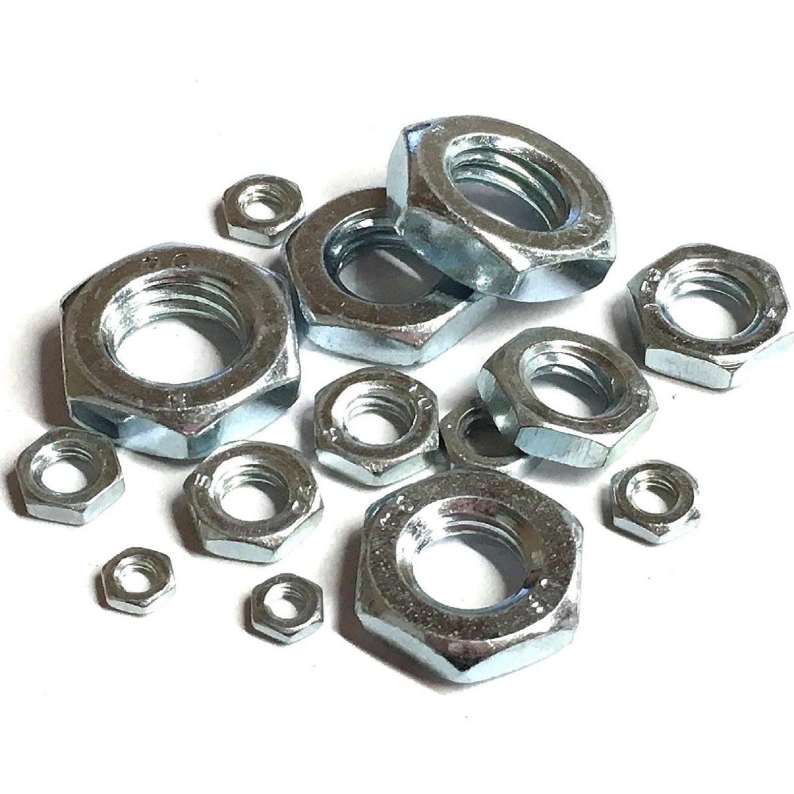 M14 Half Nuts (DIN 439) - Mild Steel Zinc Plated