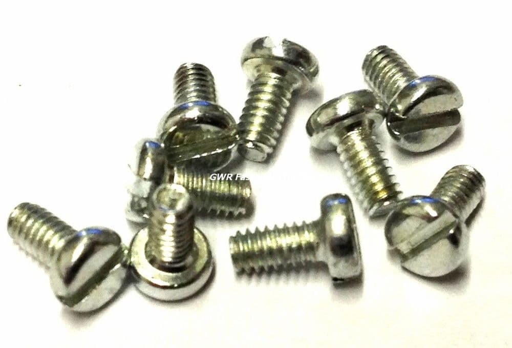 M2 x 4mm Slotted Pan Head Screws DIN 85 - Steel Zinc Plated