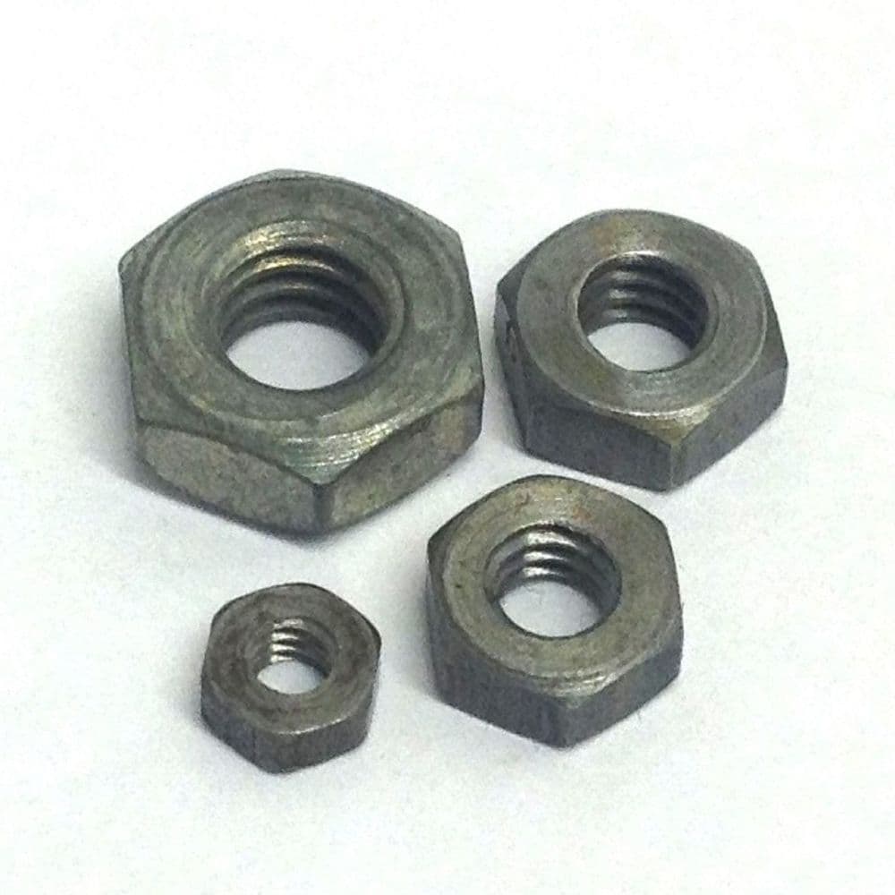 M28 x 1 5mm Fine Pitch Half Nuts DIN 936 - Steel 14H Self Colour