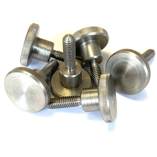 M3 x 12mm Knurled Thumb Screws High Type DIN 464 - A1 Stainless Steel