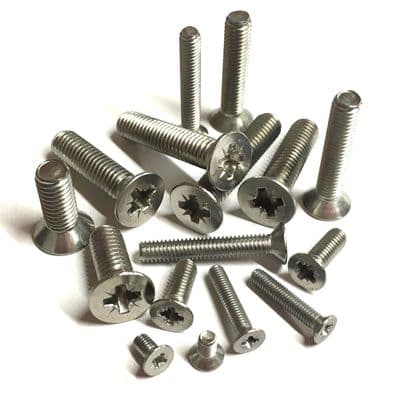 M3 Pozi Countersunk Screws (DIN 965Z) - A4 Stainless Steel