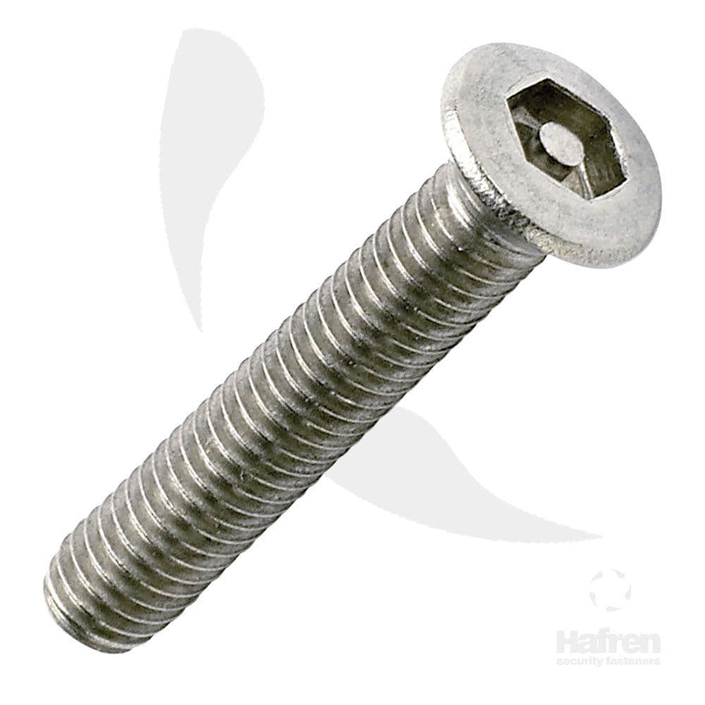 M3 5 x 30mm Hex Pin Raised Countersunk Security Screws - A2 Stainless Steel