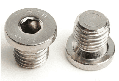 M30 x 2mm Collared Socket Pipe Plugs (DIN 908) - A2 Stainless Steel