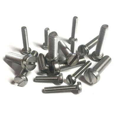 M4 Slotted Cheese Head Screws (DIN 84) - A2 Stainless Steel