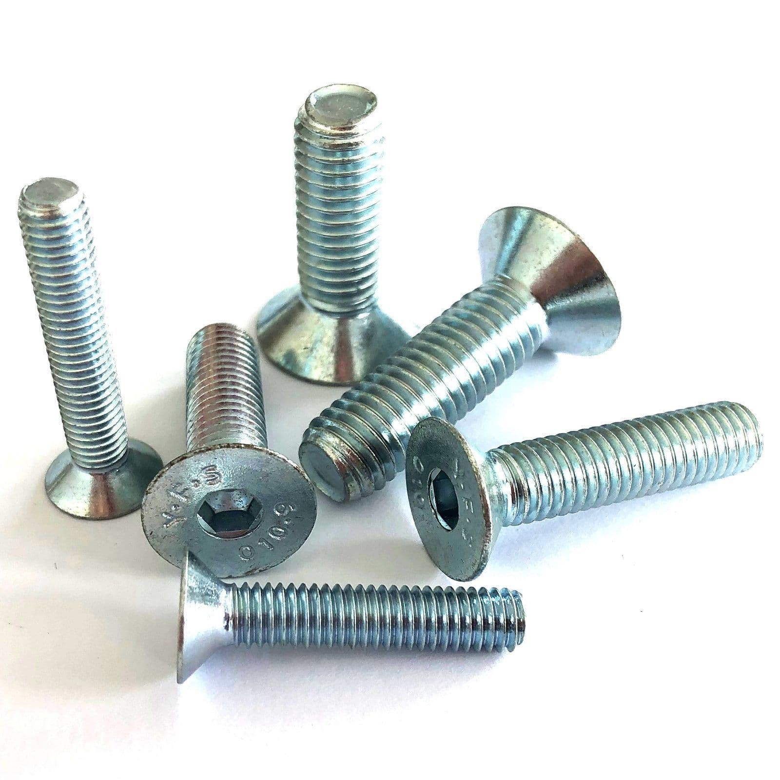 M4 x 40mm Socket Countersunk Screws DIN 7991 - High Tensile Steel 10 9 Zinc Plated