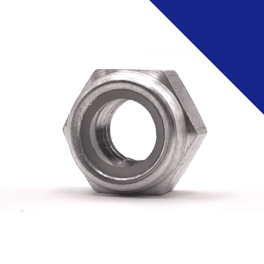 M5 Nyloc Nuts (DIN 985) - Aluminium Anodised Blue