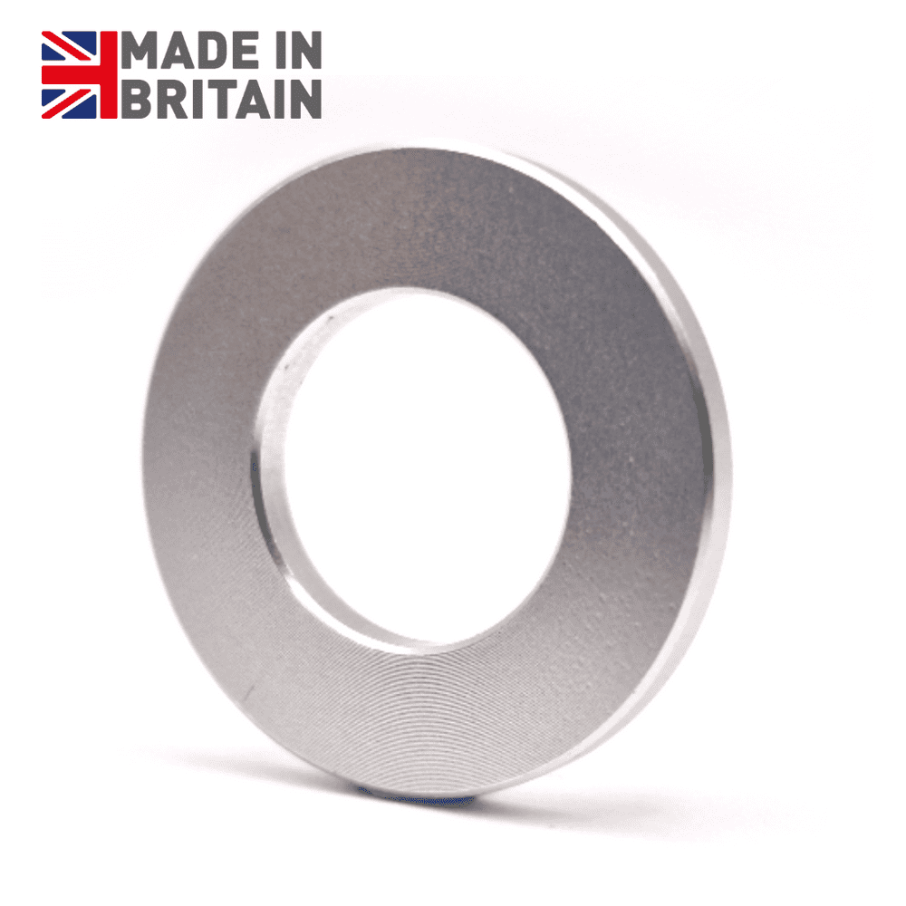 M5 x 10mm O/D Flat Washers - 6082 Aluminium Unanodised