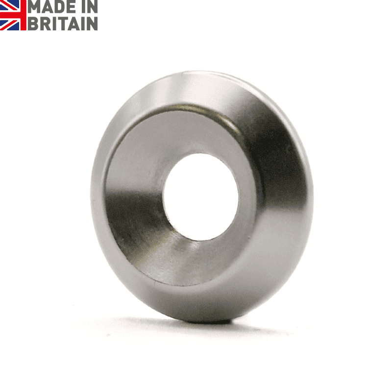 M5 x 18mm O/D Countersunk Washers - 6082 Aluminium Anodised Silver