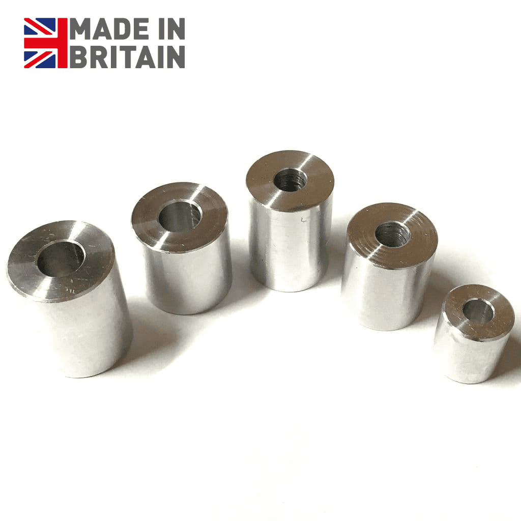 M6 x 10mm O/D x 16mm Length Spacers - 6082 Aluminium