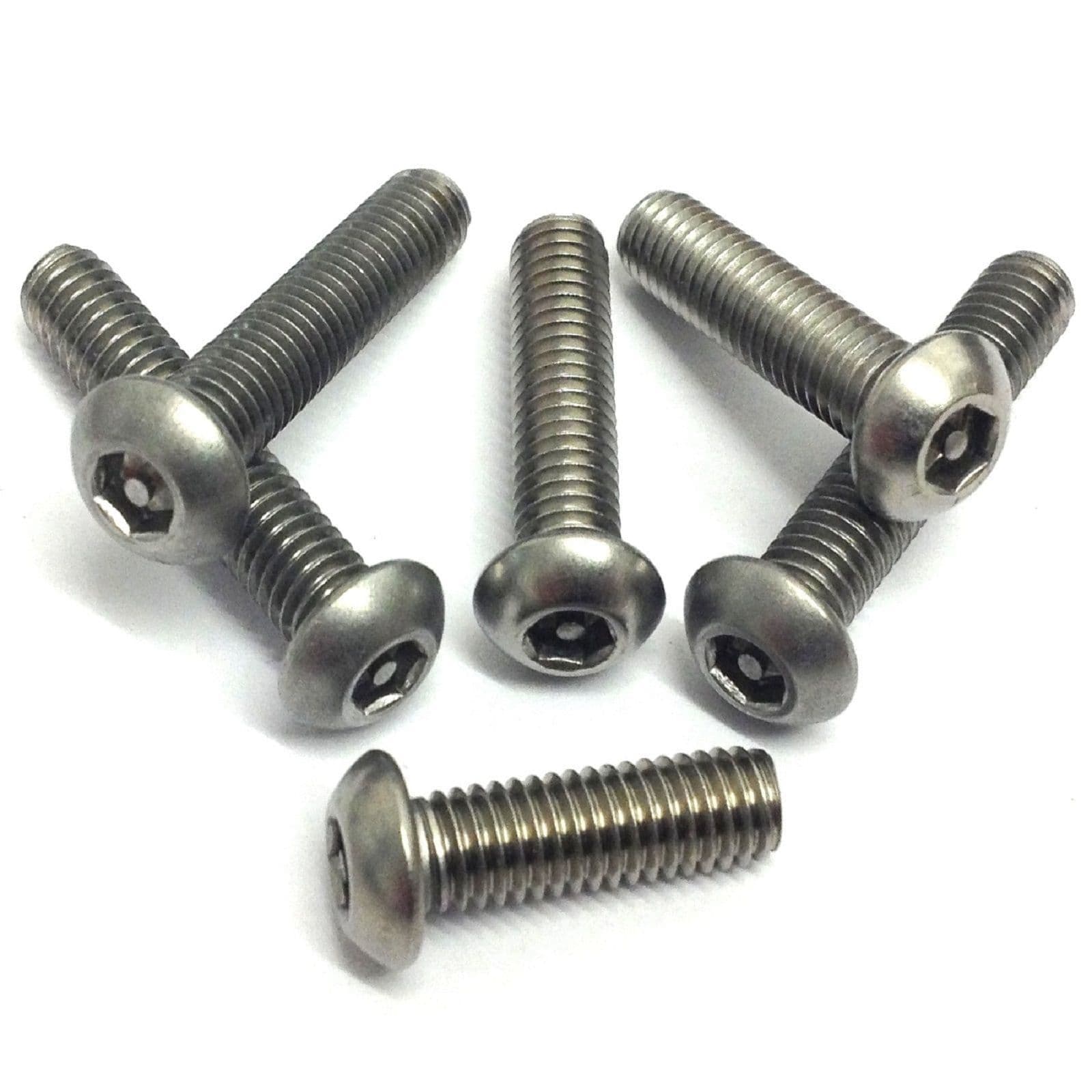 M6 x 16mm Hex Pin Button Head Security Screws - A2 Stainless Steel