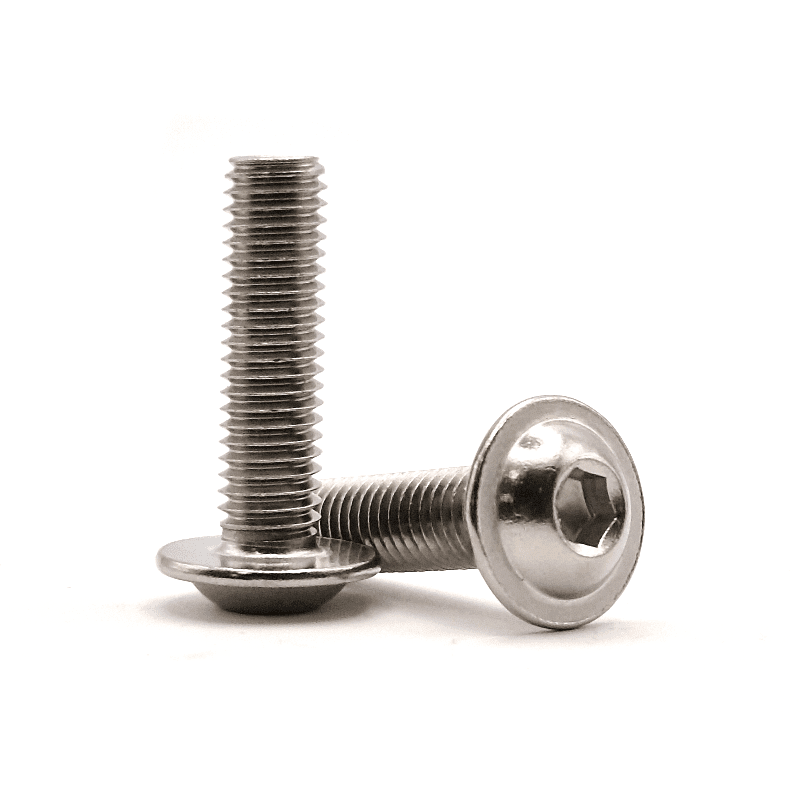 M6 x 16mm Socket Flanged Button Head Screws (ISO 7380-2) - A2 Stainless Steel