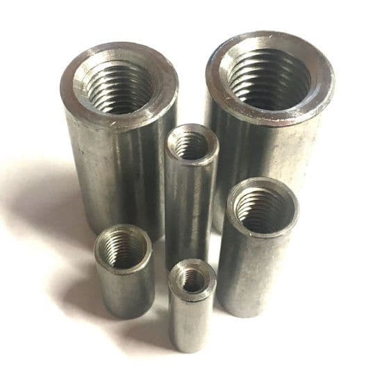 M6 x 30mm Round Stud Connectors - A2 Stainless Steel
