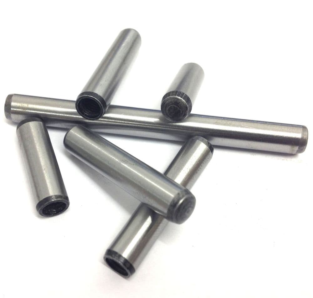 M6 x 60mm Extractable Dowel Pins (DIN 7979D) - Hardened & Ground