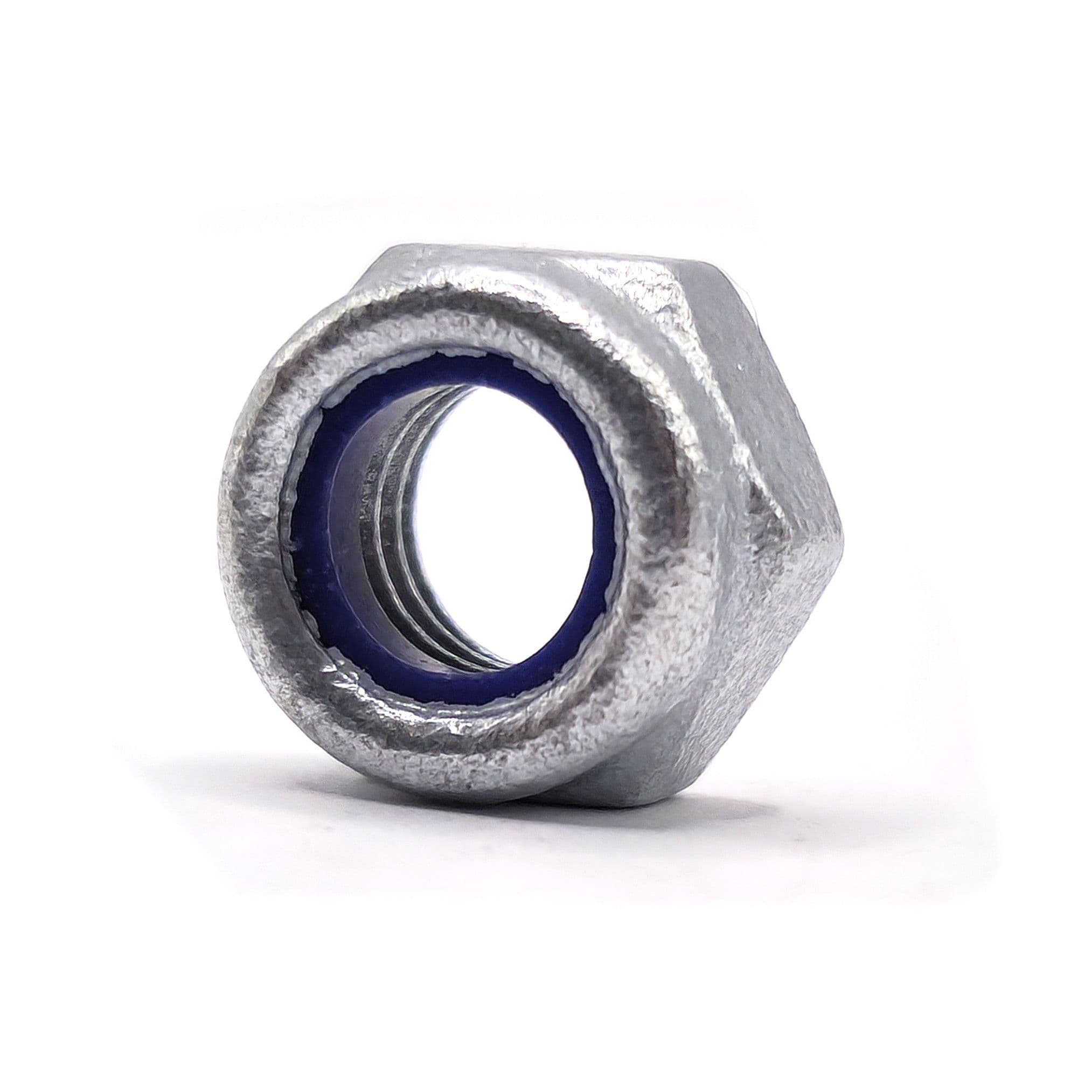 Buy M8 T Type Nyloc Nuts (DIN 985) - Steel Gr.10 Hot Dip Galvanised