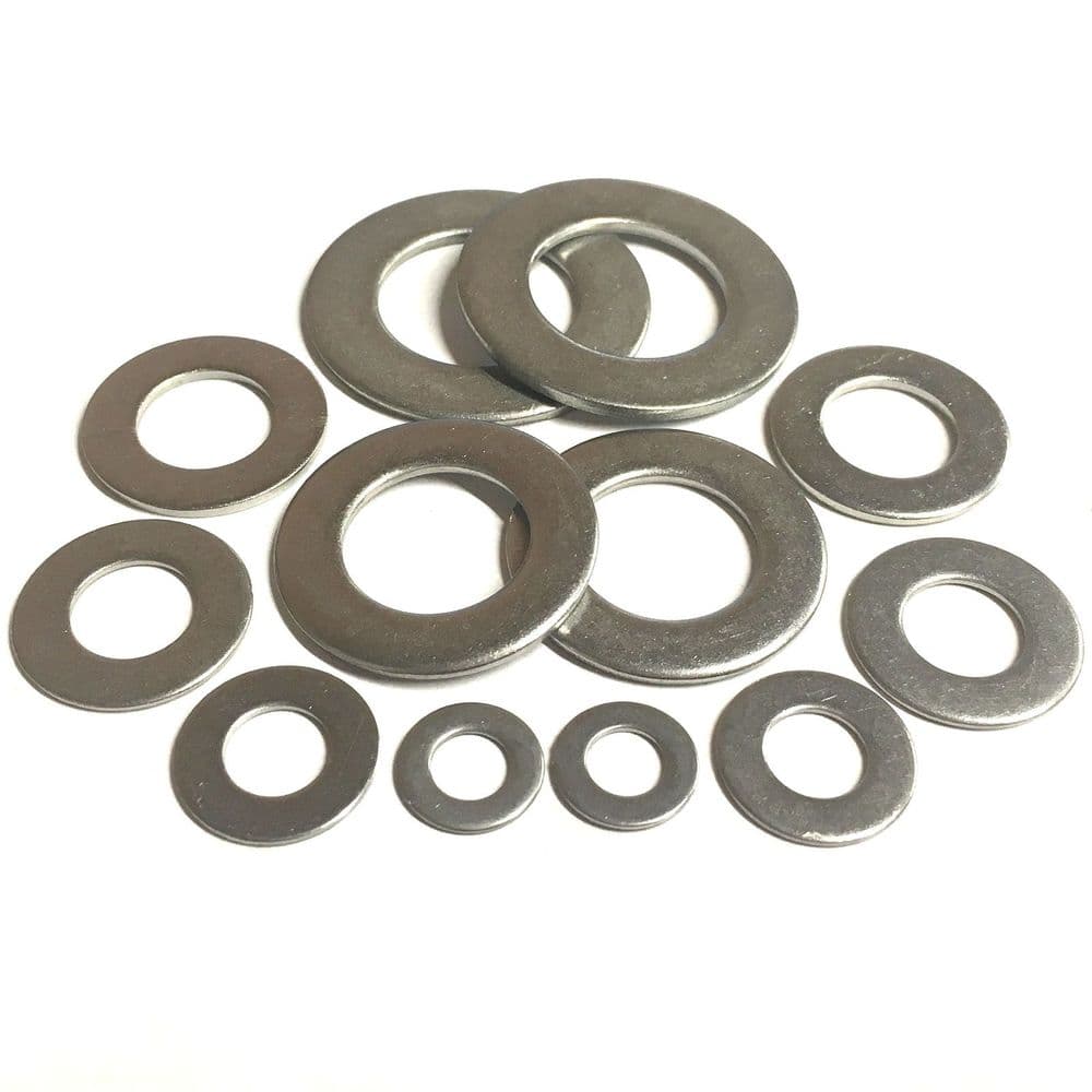 M8 Form B Flat Washers (BS 4320B) - A2 Stainless Steel