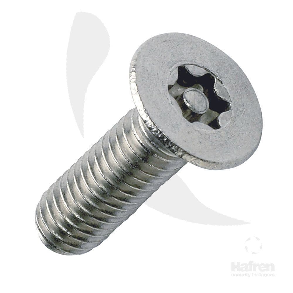 M8 x 50mm Torx Pin Countersunk Security Screws A2 Stainless Steel