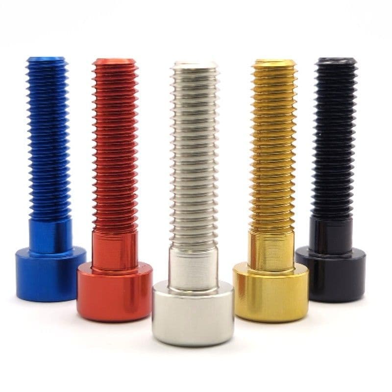 M8 x 60mm Socket Cap Head Screws (DIN 912) - Aluminium Anodised Silver