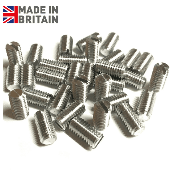 Metric Slotted with Flat End Grub Screws - DIN 551