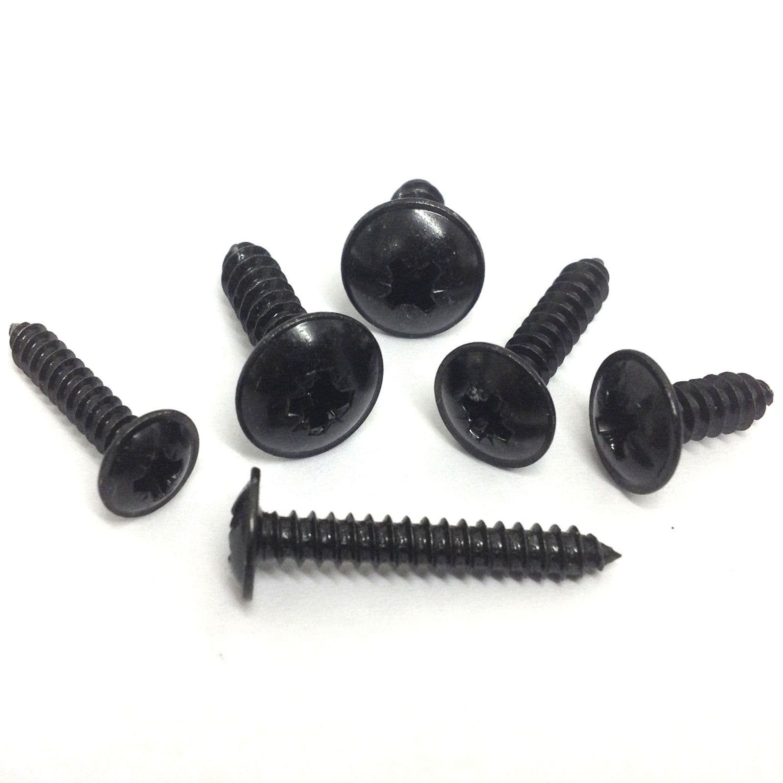 No 6 x 3/4" Pozi Flanged Self Tapping Screws BS 4174 - Black Zinc ...