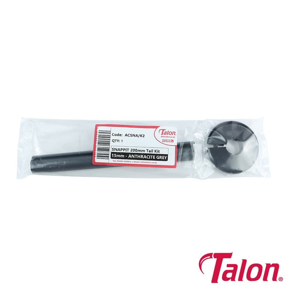 TIMCO 15 x 200mm Snappit Tail Kit - Anthracite Grey - ACSNA - Box of 2