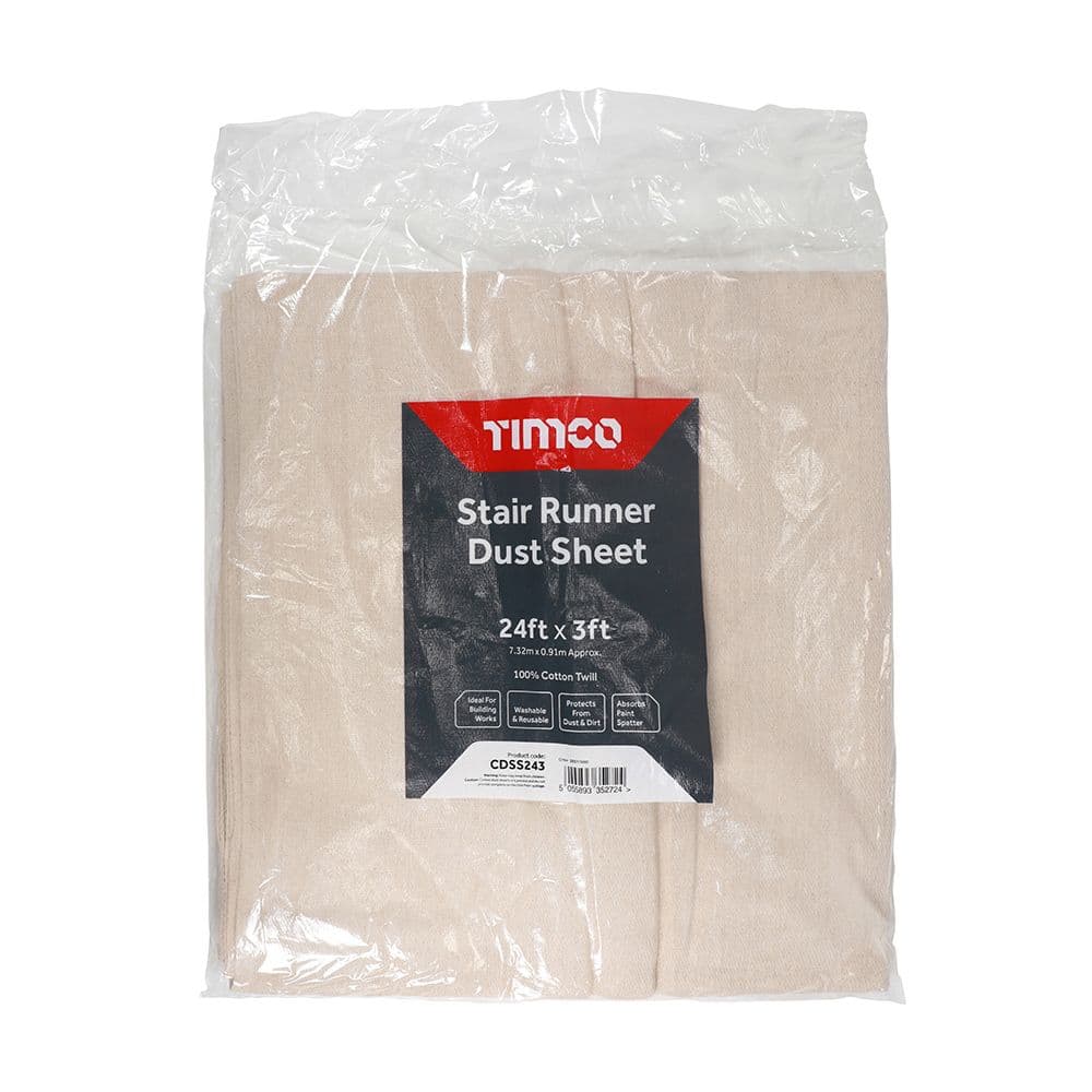 TIMCO 24ft x 3ft Stair Runner Dust Sheet
