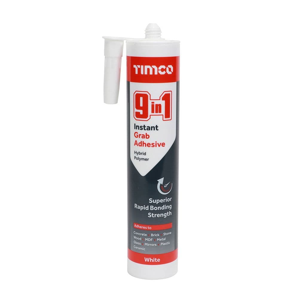 TIMCO 290ml 9 in 1 Instant Grab Adhesive - White