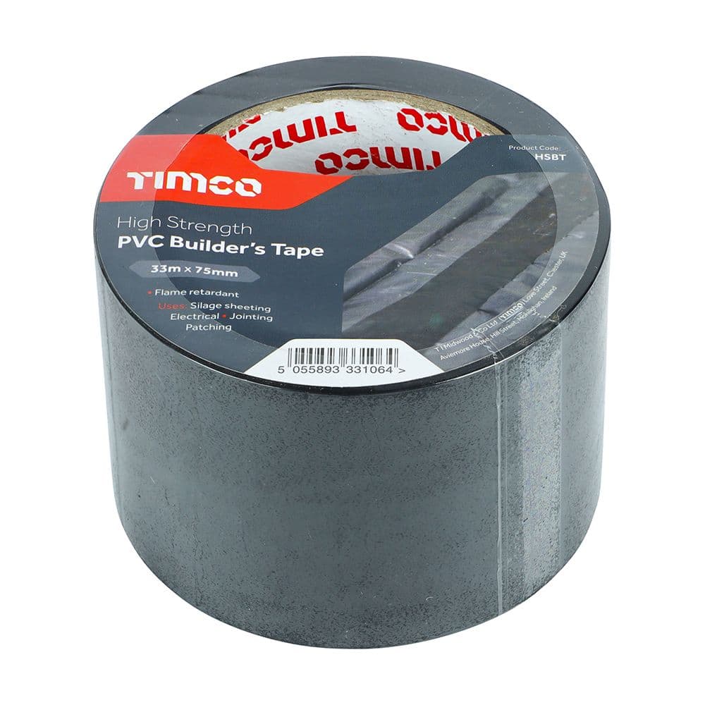 TIMCO 33m x 75mm High Strength PVC Builder's Tape