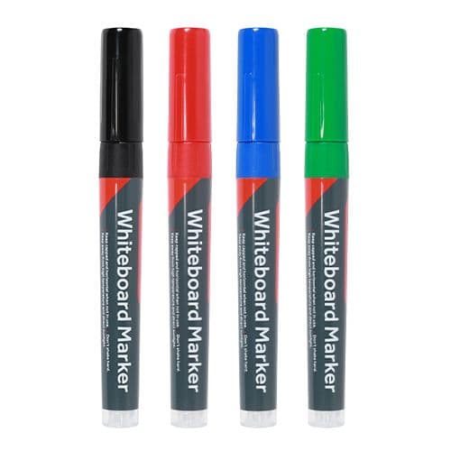 Fine Tip Four Pack Whiteboard Markers - Fine Tip - Mixed Colours - Pack ...