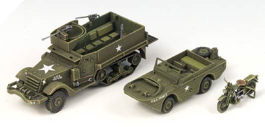 AC13408 U S Army M3 Halftrack Ford GPA Amphibious Jeep & M/Cycle