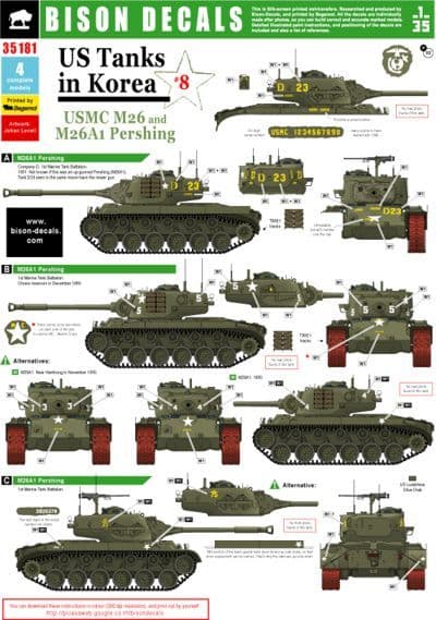 BD35181 US Tanks in Korea 8 USMC M26 and M26A1 Pershing