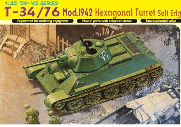 DN6424 T-34/76 Model 1942 Hex Turret soft edges