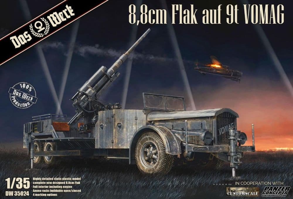 DW35024 8 8cm Flak mounted on 9t VOMAG truck