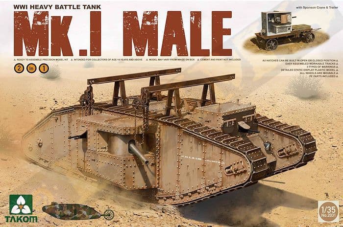 TAK02031 WWI British Mk I Male Tank