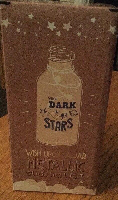 Led Light Jar When its Dark Look for Stars Wish Upon A Star Metallic ...