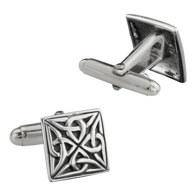 Celtic Trinity Knots Silver Round Cufflinks 0687