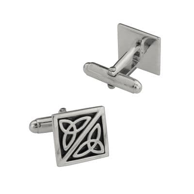 Celtic Trinity Knots Silver Round Cufflinks 0687