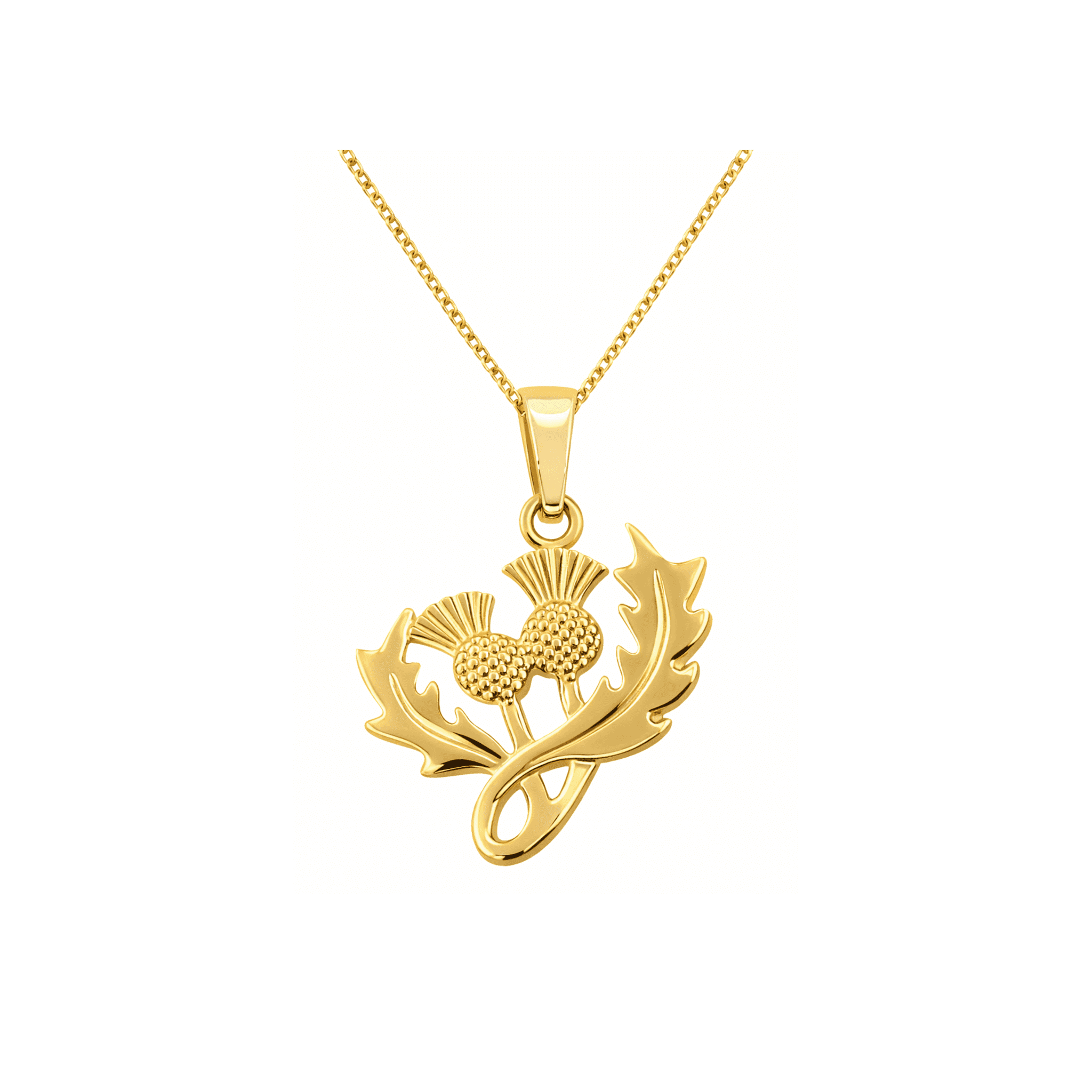 Scottish Thistle Pendant Gold Finish 0639G